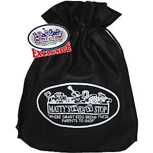 Matty's Mix-Up 60pc Large Colorful Wooden Tumble Tower Deluxe Stacking Game with Storage Bag