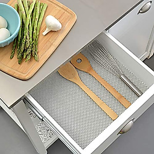 Magic Cover Non-Adhesive Thick Grip Shelf Liner, 18" x 10', Cool Gray