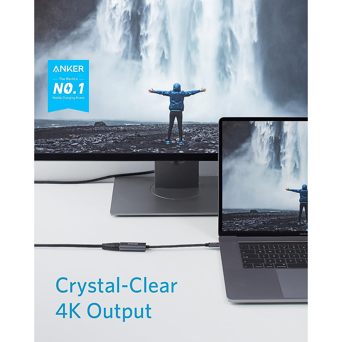 Anker USB C to HDMI Adapter (@60Hz), 310 USB-C (4K HDMI), Aluminum, Portable, for MacBook Pro, Air, iPad pROPixelbook, XPS, Galaxy, and More