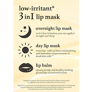 NOONI Korean Lip Butter Overnight Melting Balm (Applebutter) Lip Mask, with Shea Butter and Vitamins | Hydrating, Nourishing, Lip Balm, Soothing, Moisturizing, Softening, Korean Skincare
