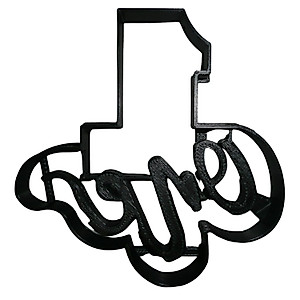 NUMBER ONE 1 WITH WORD BIRTHDAY ANNIVERSARY PARTY AGE DETAILED COOKIE CUTTER MADE IN USA PR2402