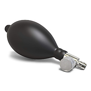 Replacement Blood Pressure Bulb & Air Release Valve by CORPS LEGACY - Premium BP Bulb for Manual Inflation of Sphygmomanometer - Works with BP Cuff and Cervical Inflatable Devices (Latex, Black)