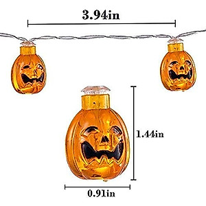Senmao Home Decor Halloween String Lights with 30 led,Orange Lights 20ft with Pumpkin Lights,Halloween Lights Outdoor for Patio, Garden,Parties (IP65,8 Light Modes Warm White)