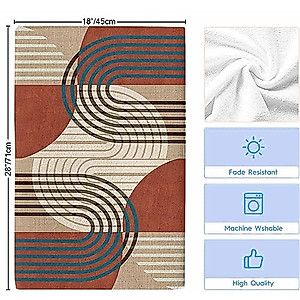 Kitchen Towels Abstract Spiral Circle Absorbent Tea Towel Soft Hand Dish Towel Mid-Century Modern Reusable Washable Cleaning Cloth Hand Bath Towels for Bathroom Bar for Everyday Cooking (Pack of 1)