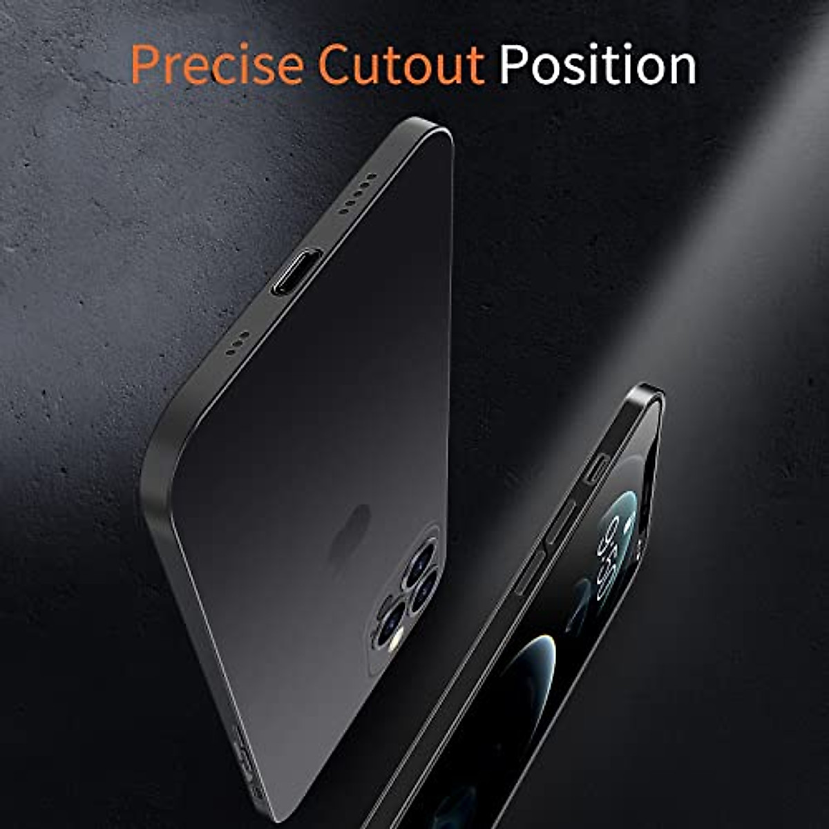 Dataroad iPhone 14 Pro Max 6.7" Slim Case - 0.2mm Thin, Matte Finish, Anti-Fingerprint, Anti-Yellowing, Translucent Black