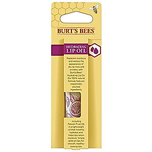 Burt's Bees 100% Natural Hydrating Lip Oil with Passion Fruit Oil, 1 Tube (Pack of 4)