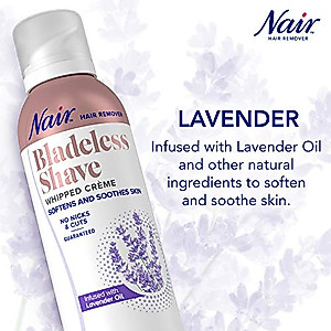 Nair Hair Remover Bladeless Shave Whipped Crème, Painless Hair Removal, 5 Oz Can
