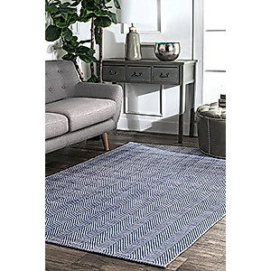 nuLOOM Kimberely Hand Loomed Area Rug, 5' x 8', Navy