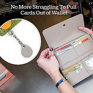 Charmed It Credit Card Tabs (4 Pack) | Silver Credit Card Pull Tab | Credit Card Puller for Long Nails | Metal Credit Card Grabber for Long Nails | Card Clip Long Nails | Credit Card Tab