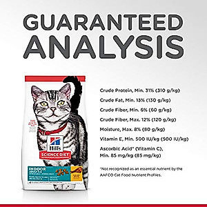 Hill's Science Diet Dry Cat Food, Adult, Indoor, Chicken Recipe, 3.5 lb. Bag