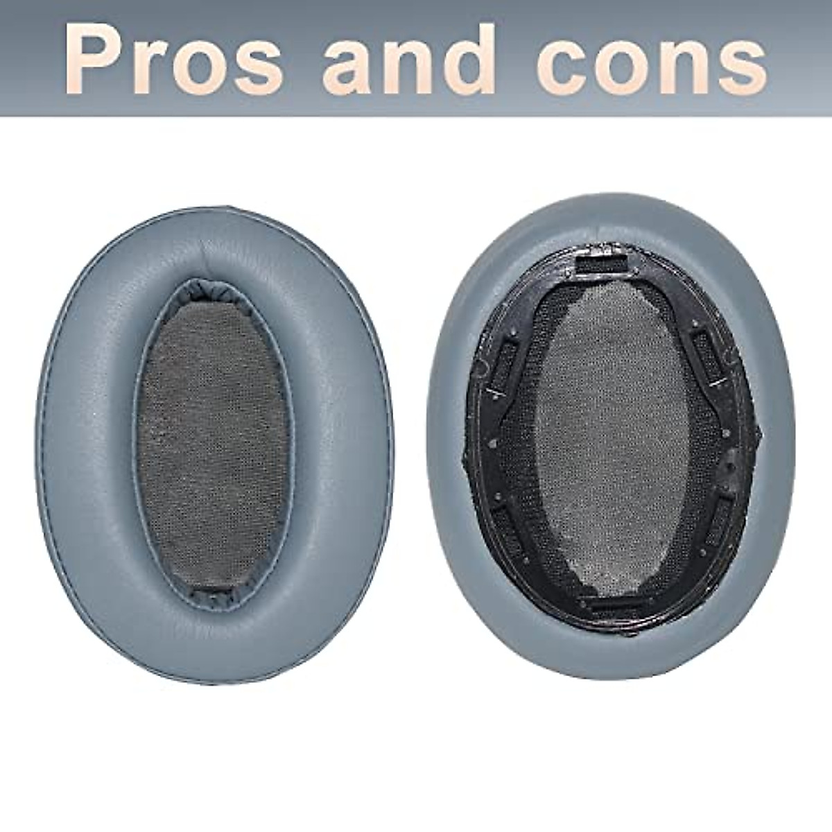 WH-H910N Replacement Earpads Quite-Comfort Protein Leather Headset Ear Cushions Ear Cups Compatible with Sony WH-H910N Headset (Blue)