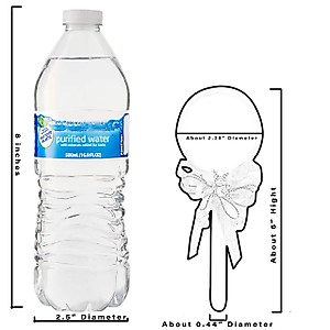 JC HUMMINGBIRD 24 Pieces Fillable Baby Rattle Party Favors, Pink with Decorative Bear & Ribbon