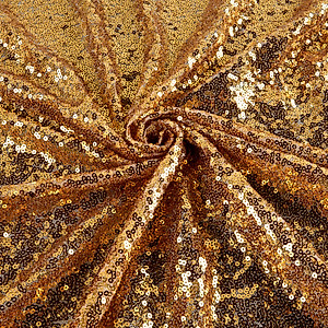 Glitz Sequin & Mesh Creative Gold, Fabric by the Yard