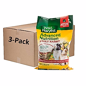 Wild Harvest Advanced Nutrition Adult Rabbit 8 Pounds, Complete and Balanced Diet, Pack of 3 (G19808-CAS)