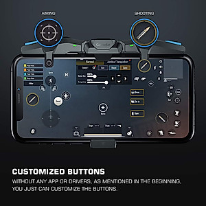 GameSir Mobile Game Controller F4 Falcon, Zero Latency Foldable Gaming Trigger, Plug and Play Mobile Trigger for Pubg, Knives Out, Rules of Survival, Call of Duty for Android and iOS Phone