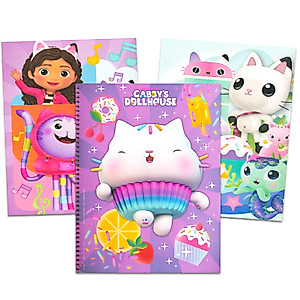Gabby's Dollhouse Stationery Set - 11 Pc Bundle with Gabby's Dollhouse Folder, Notebook, Erasers, Case, Stickers, and More (Gabby's Dollhouse School Supplies)