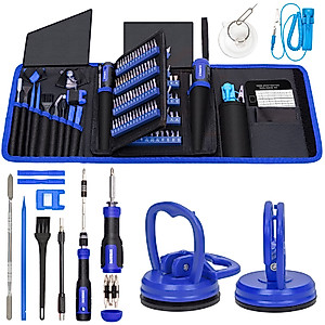 STREBITO Precision Screwdriver Set 191-Piece + 2-Piece Suction Cups Bundle, LCD Screen Remover for Computer, iPhone, Laptop, Cell Phone, Macbook, PS4/5, Tablet and Electronics Repair