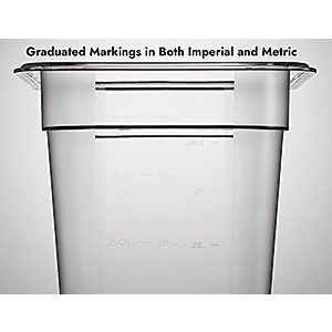 CURTA 6 Pack NSF Food Pans, 1/6 Size 6 Inch Deep, Commercial Polycarbonate Plastic Clear Freezer-Safe