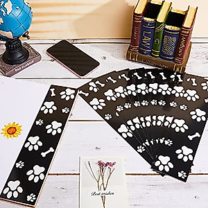 59.1 Feet Paw Prints Bulletin Board Border Black and White Boarders for Teachers Bone and Paw Print Classroom Bulletin Board Borders for Walls Desks Windows Doors Lockers Schools Classrooms Offices