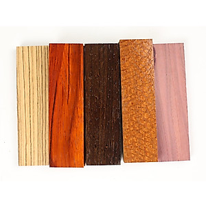 Payne Bros Custom Knives Variety pack of 5 wood scales, 5 INCH, for knife making - gun grps - craft supplies (VP18)