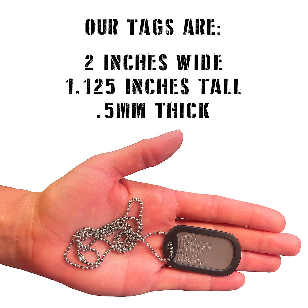 Canada Flag Military Dog Tag Necklace, Custom Printed & Personalized