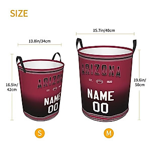 Custom Football Laundry Hamper, Personalized Laundry Hamper with Custom Names and Numbers, Gifts for Men's and Women's Football Fans