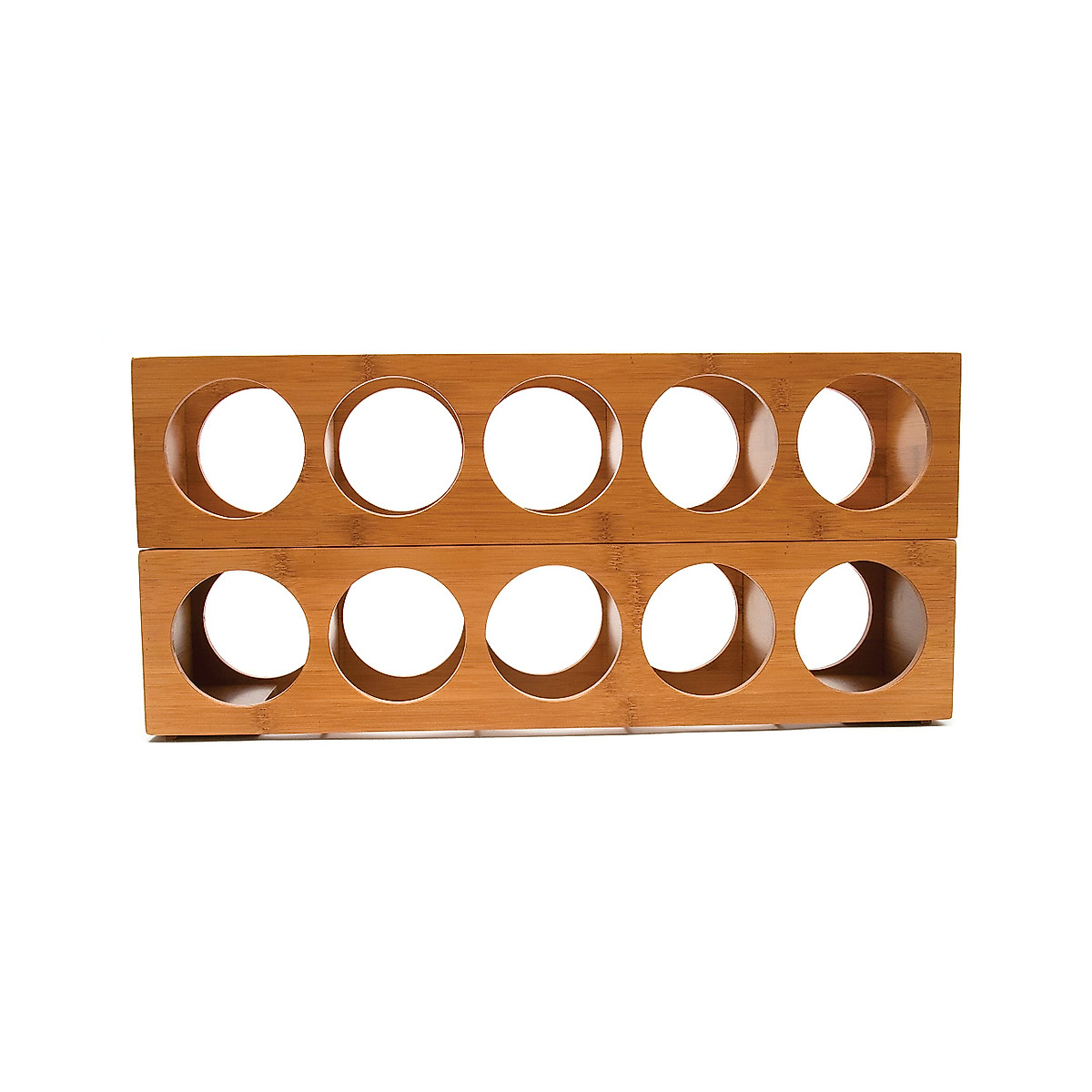 Lipper International 8305 Bamboo Wood Stackable 5-Bottle Wine Rack, 20-3/4" x 5-3/8" x 4-3/4"