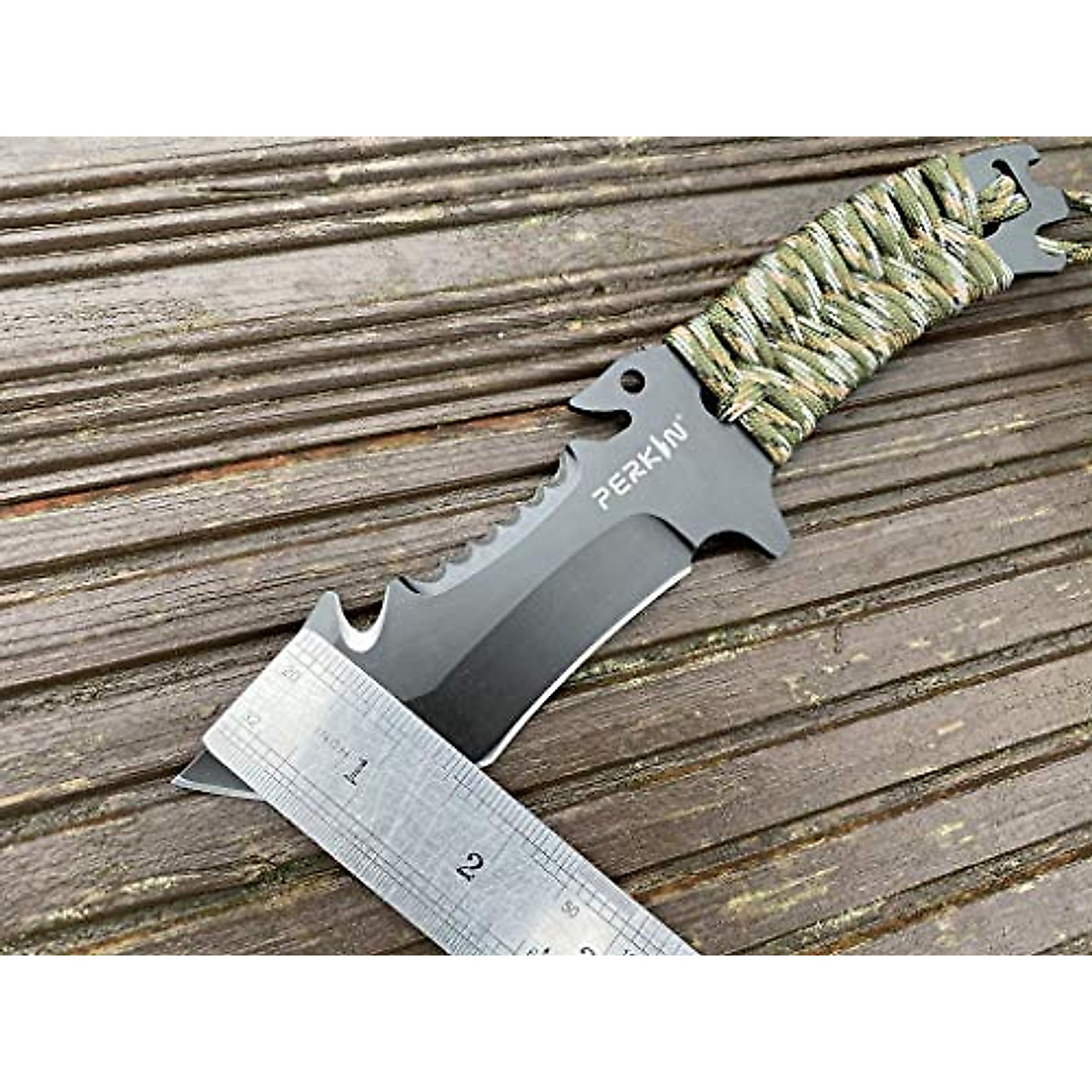 Perkin Hunting Knives CH999 Hunting Knife With Sheath Fix Blade Knife Tanto blade And with Gut Hook