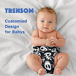 Newborn Cloth Diaper Reusable Adjustable Washable One Size Baby Swim Diapers Baby Girls and Boys Pocket Cloth Diapers Covers Includes 6 Packs Diapers + 6 Incerts +One Wet Bag