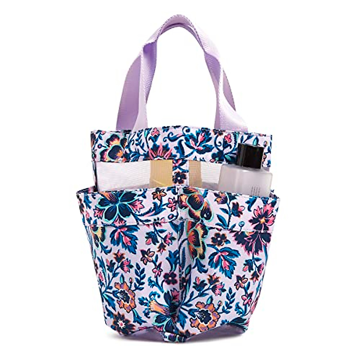 Vera Bradley Women's Recycled Lighten Up Shower Caddy, Cloud Vine Multi, One Size