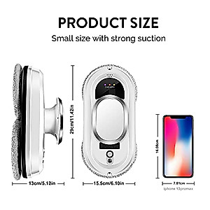 CHOVERY Window Cleaner Robot,Smart Glass Cleaning Robotic with 5600Pa Strong Suction,Remote Control Window Cleaning Robot for Windows/Tiles/Class Door