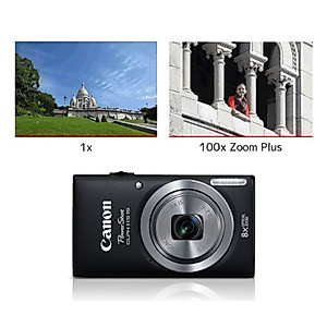 Canon PowerShot ELPH 115 is 16.0 MP Digital Camera with 8X Optical Zoom with a 28mm Wide-Angle Lens and 720p HD Video Recording (Black)