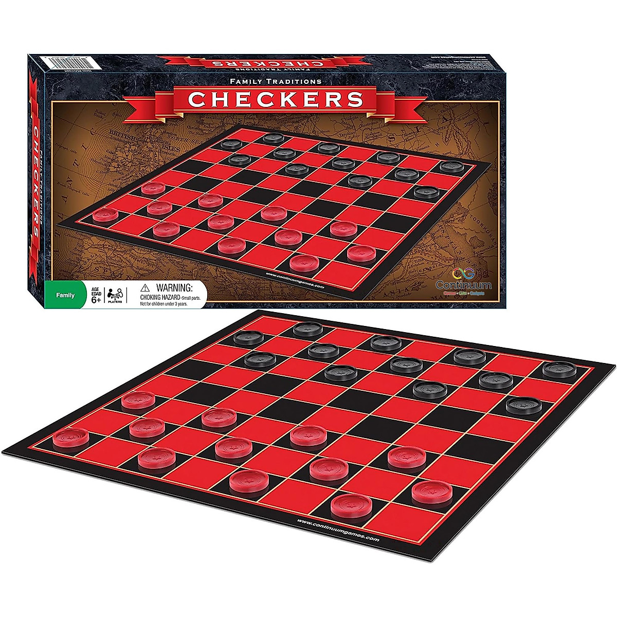 Continuum Games Checkers Family Traditions Board Games for 72 months to 1188 months