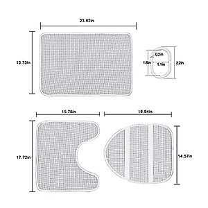 EGLGCC Black and Red Shower Curtain Bathroom Set Grey Ombre Burgundy Gradient Darkening Decor Accessories 60"x72" Waterproof Non-Slip Rugs Toilet Lid Cover U Shaped Mat Fabric 4 Pcs