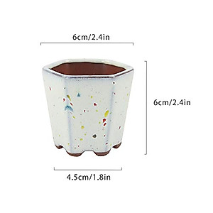 Happy Bonsai 4 pc Mini Glazed Pots Value Set