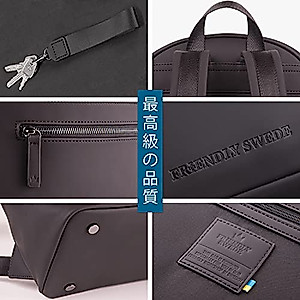 The Friendly Swede Classic Black Backpack for Women and Men, Black Bookbag, Stylish Laptop Bags for Women, Stylish Backpack for Women, School Backpack, 13 inch Laptop Backpack - STORVRETA (Black)