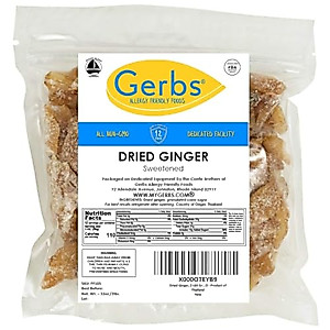 GERBS Dried Ginger 2 LBS. Granulated | Freshly Dehydrated Resealable Bulk Bag | Top Food Allergy Free | Sulfur Dioxide Free | Facilitates weight loss by improving digestion| Gluten & Peanut Free
