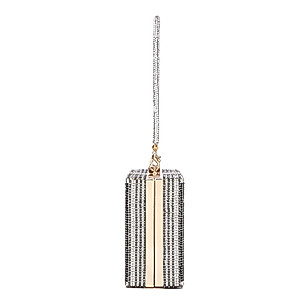 Covelin Dollar Clutch Purse for Women from, Rhinestone Evening Handbag Money Bag Grey