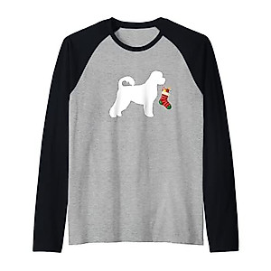 Portuguese Water Dog Christmas Stocking Stuffer Dog Raglan Baseball Tee