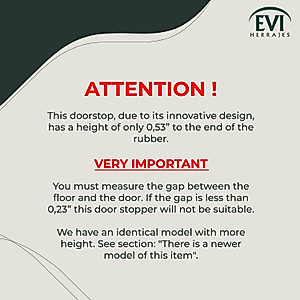 EVI | Adhesive Doorstop | 1.37'' X 0.55'' | Natural Silicone | Great Adherence | 100% Functional | Mod. I-203x12 (Brass Matte - White Rubber)