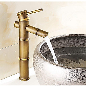 Antique Bathroom Sink Faucet Single Handle One Hole Mixer Tap Bath Lavatory Basin Brass Faucets