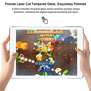 SIBEITU 2 Pack Screen Protector for iPad 6th Generation 9.7 Inch 2018 2017, HD Clear 9H Hardness Tempered Glass Film Compatible with iPad 5th/iPad Air 2/Air 1, Scratch Resistent, Touch Sensitive