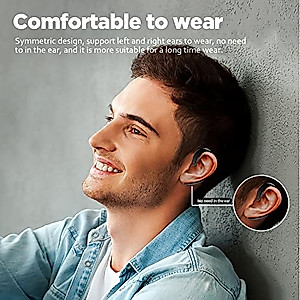 ESSONIO Open Ear Headphone Bluetooth earpiece for Cell Phone air Conduction Headphone Wireless Bluetooth Headphone with Microphone