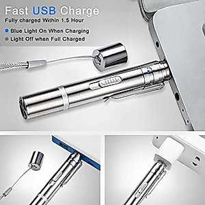 Cat Laser Toy, Red Dot LED Light Pointer Interactive Toys for Indoor Cats Dogs, Long Range 3 Modes Lazer Projection Playpen for Kitten Outdoor Pet Chaser Tease Stick Training Exercise,USB Recharge