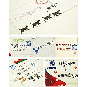 Wooden Rubber Stamps，Youkwer 25 Pcs Mini Cute DIY Diary Stamps Set with Wooden Box （Happy Life,Set of 25）