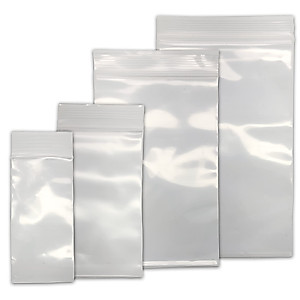 400 Heavy Weight 4 Mil Clear Reclosable Poly Zipper Bags - Assorted Sizes 5x8 4x6 3x5 2x4~100 Ea. by NetSellsIt