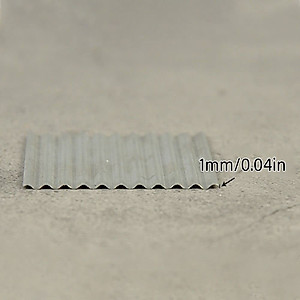 Andy's Orchids 8PCS 1/35 Scale Miniature Corrugated Tile, Steel Shed Scenery for DIY Architecture Building Model Railway Fairy Garden Sand Table Scene Scenery