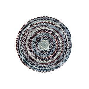 Capel American Heritage Barn Blue 0' 36" Round Braided Rug
