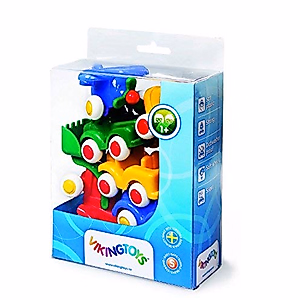 Viking Toys - Mini Chubbies Primary Gift Set - Includes 7 Colorful 2.75" Vehicles, for Kids Ages 1 Year +