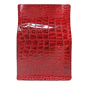 Different Colored & Print 25Pcs Heavy-Duty Aluminum Flat Bottom Stand-Up Bags w/Valve (8oz, Red Pattern)